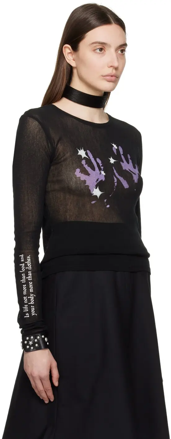Our Legacy Super Slim Long Sleeve T-Shirt In Lilac Taste